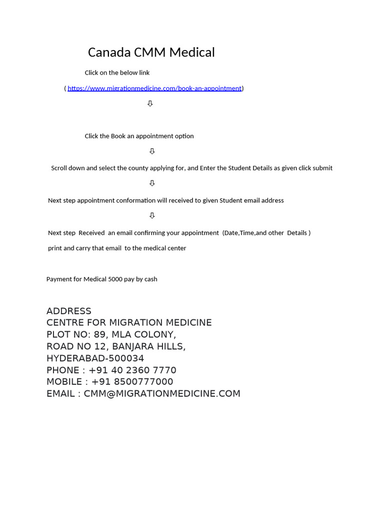 Canada CMM Medical | PDF