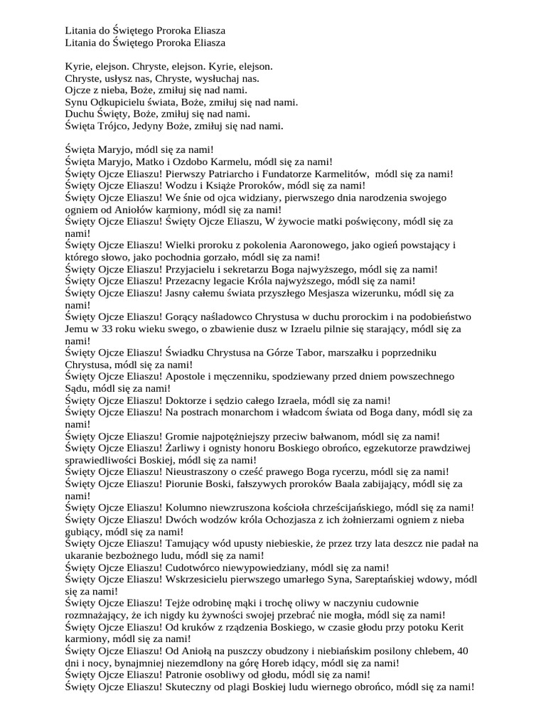 Zesl Anie Ducha LSW Docx | PDF