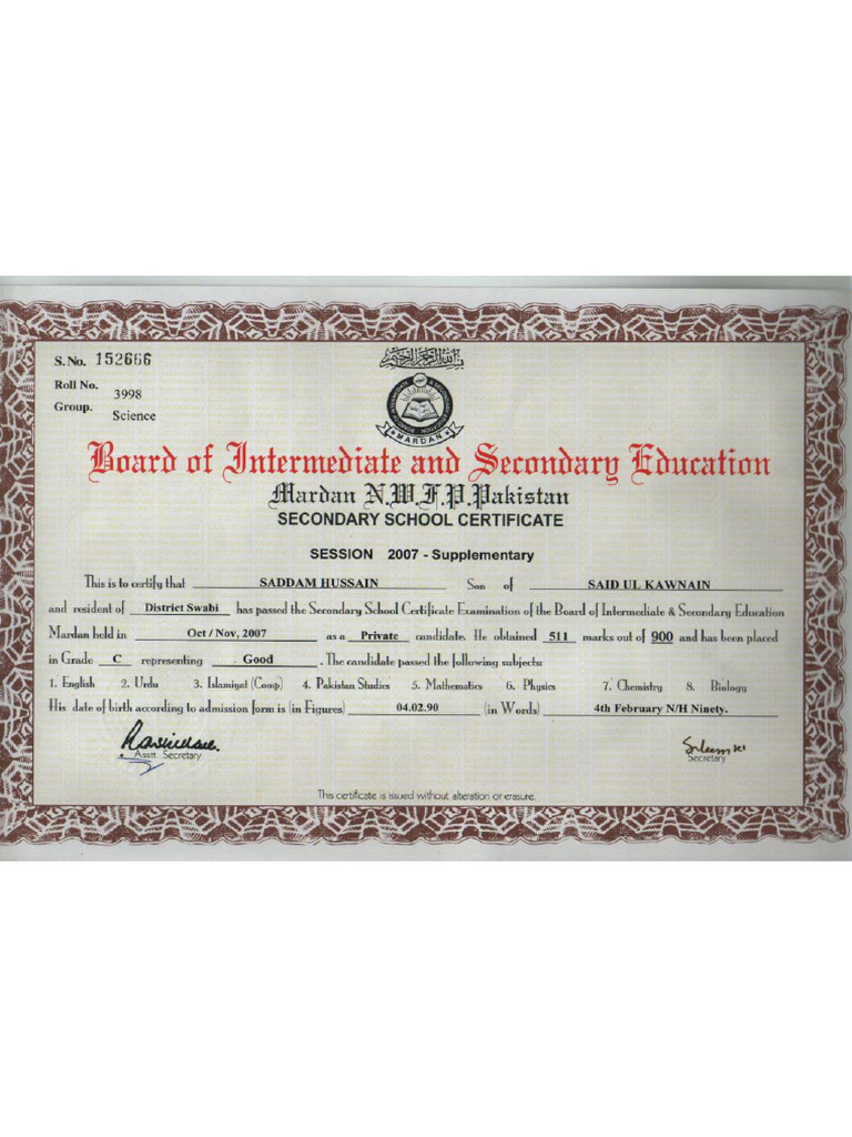 Mitric Orignal Certificate + DMC | PDF
