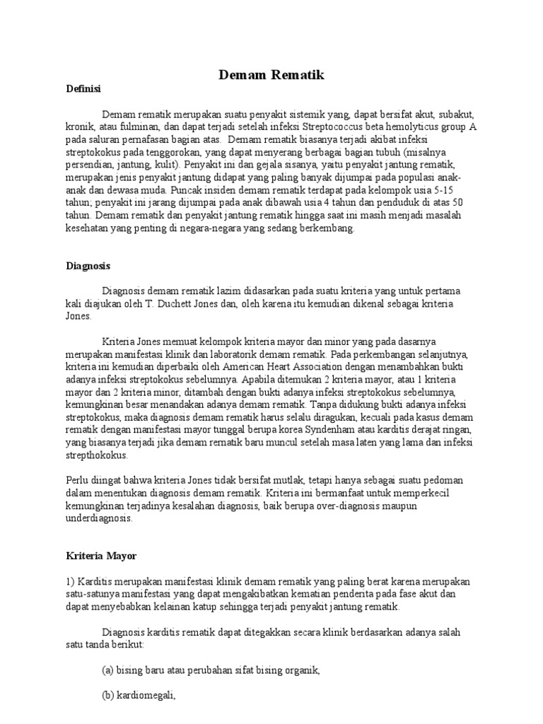 Demam Rematik | PDF