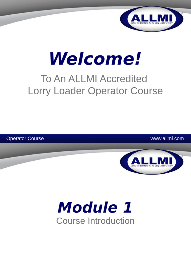 ALLMI Lorry Loader Operator Course Guide | PDF | Crane (Machine ...