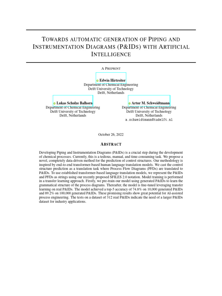 Towards Automatic Generation of Piping and Instrumentation Diagrams (P ...
