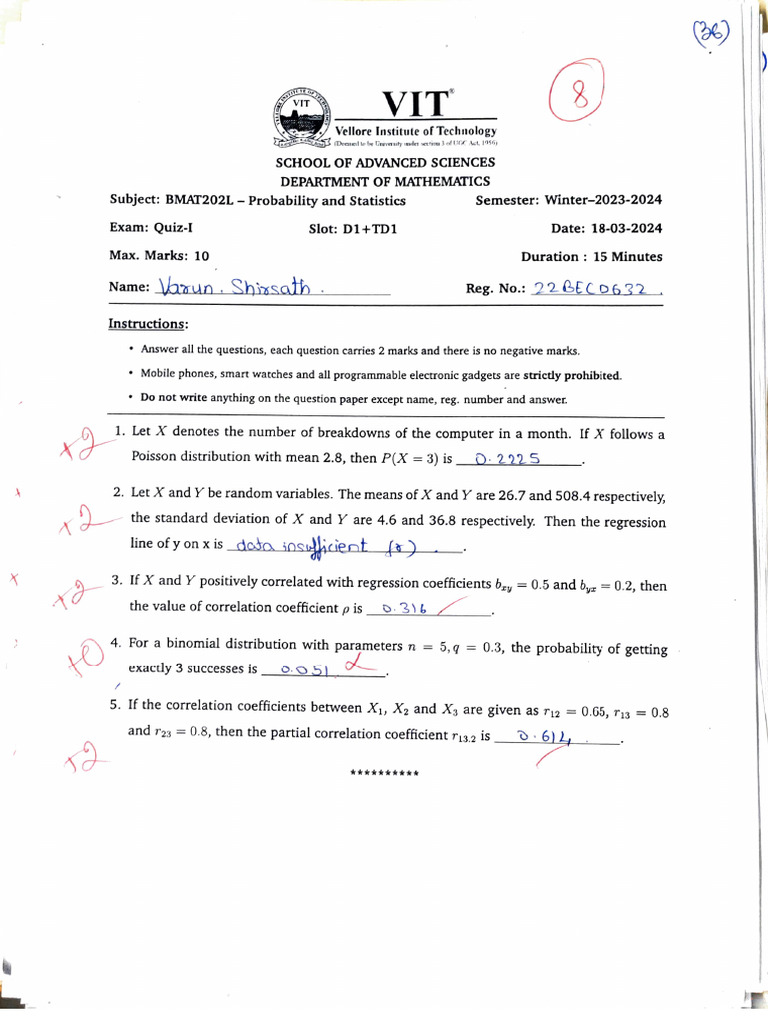 Winsem2023 24 Bmat202l TH Vl2023240502282 Sample Answer Sheets Da 2 ...