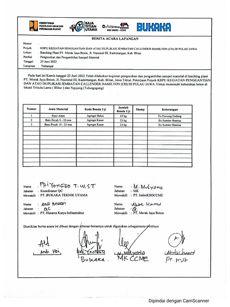 BA-QC- Penecekan Properties Dan Pengambilan Sample Material Alam | PDF