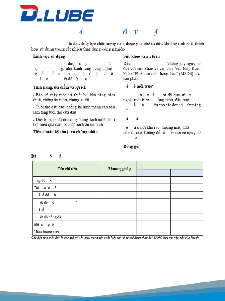 D Lube Hydro | PDF
