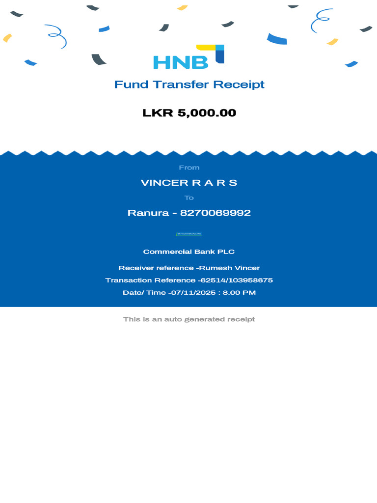 HNB DL Receipt 20251107 200115 | PDF