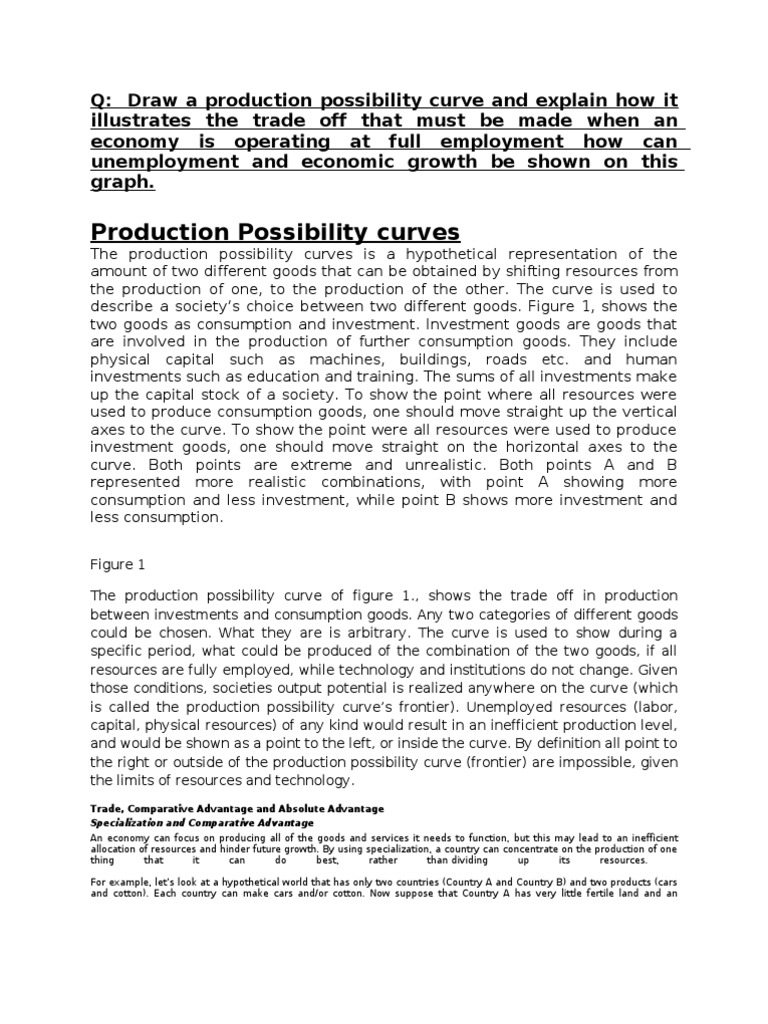 Understanding Production Possibilities Curve | PDF | Economic Theories ...