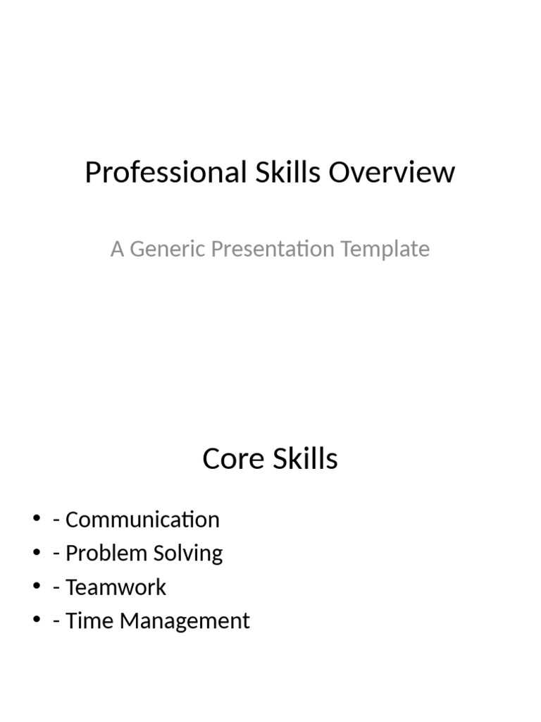 Generic Presentation | PDF