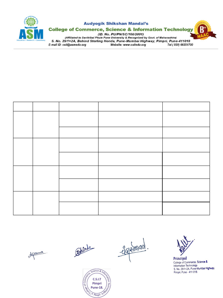 Internal Exam Time Table I and III SEM - Term I | PDF