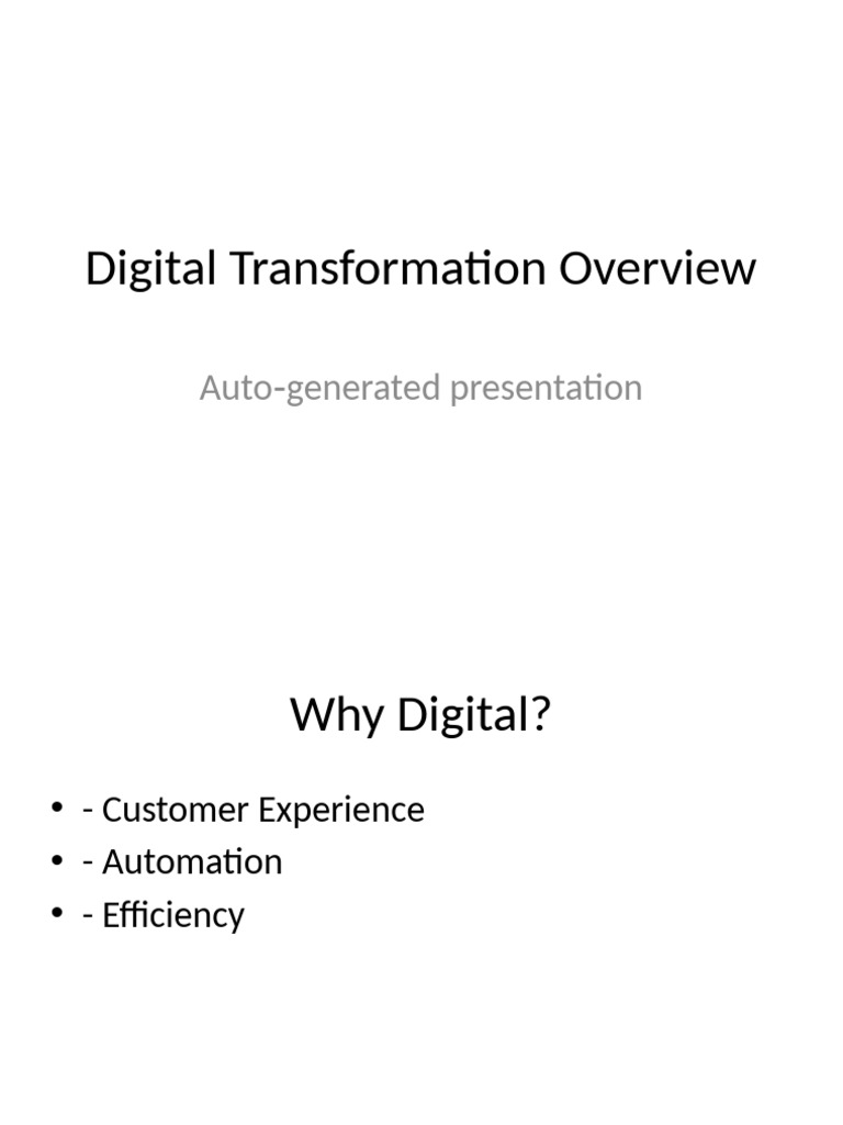 Digital Transformation | PDF