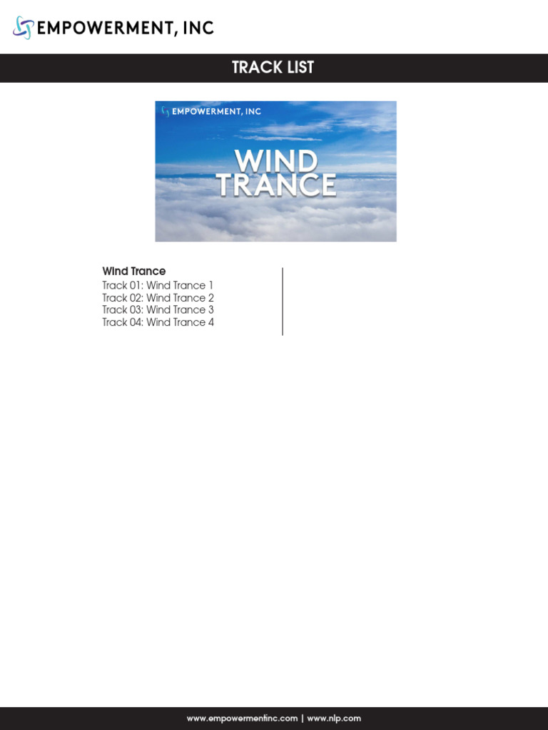 Wind Trance Track List | PDF