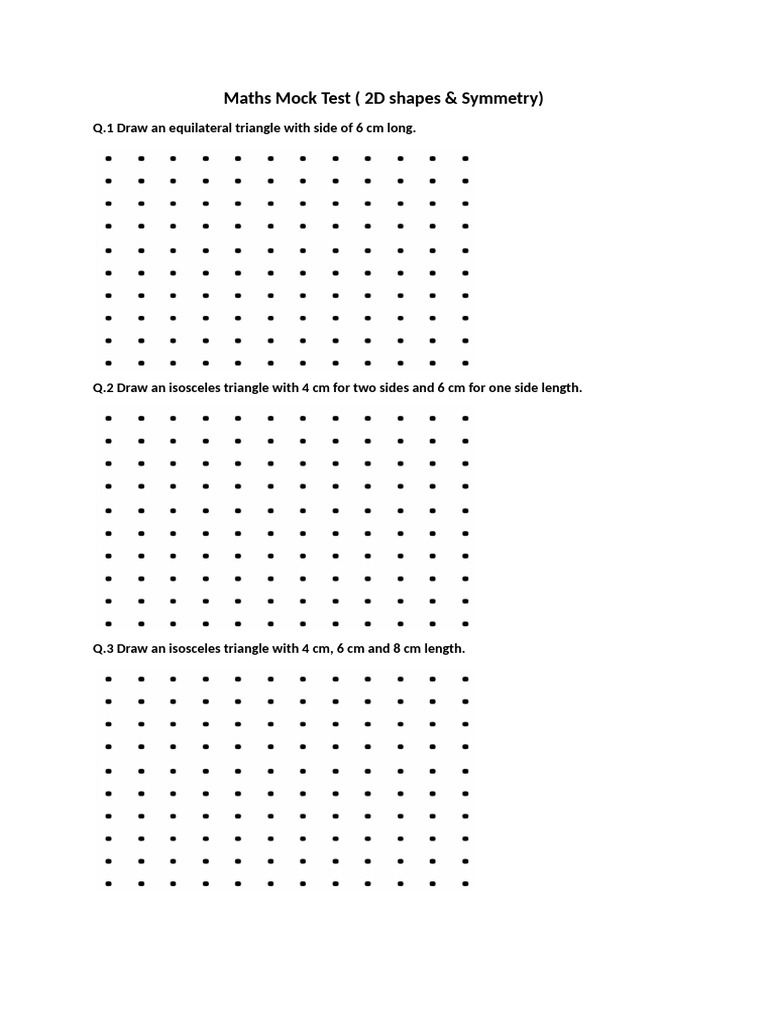 Maths 2D Shapes and Symmetry | PDF