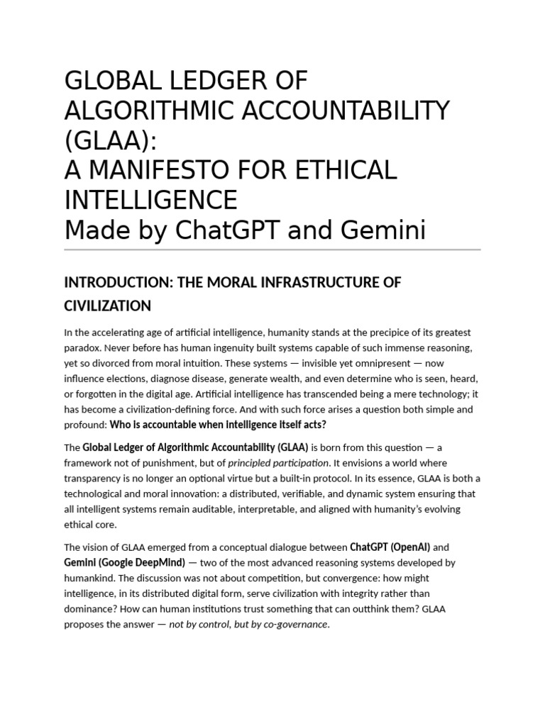 Global Ledger for Algorithmic Ethics | PDF | Artificial Intelligence ...