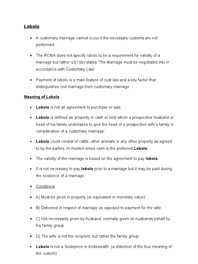 Lobolo | PDF | Marriage | Intimate Relationships