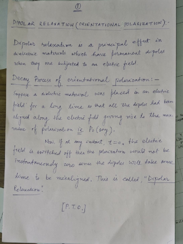 Dipolar Relaxation | PDF