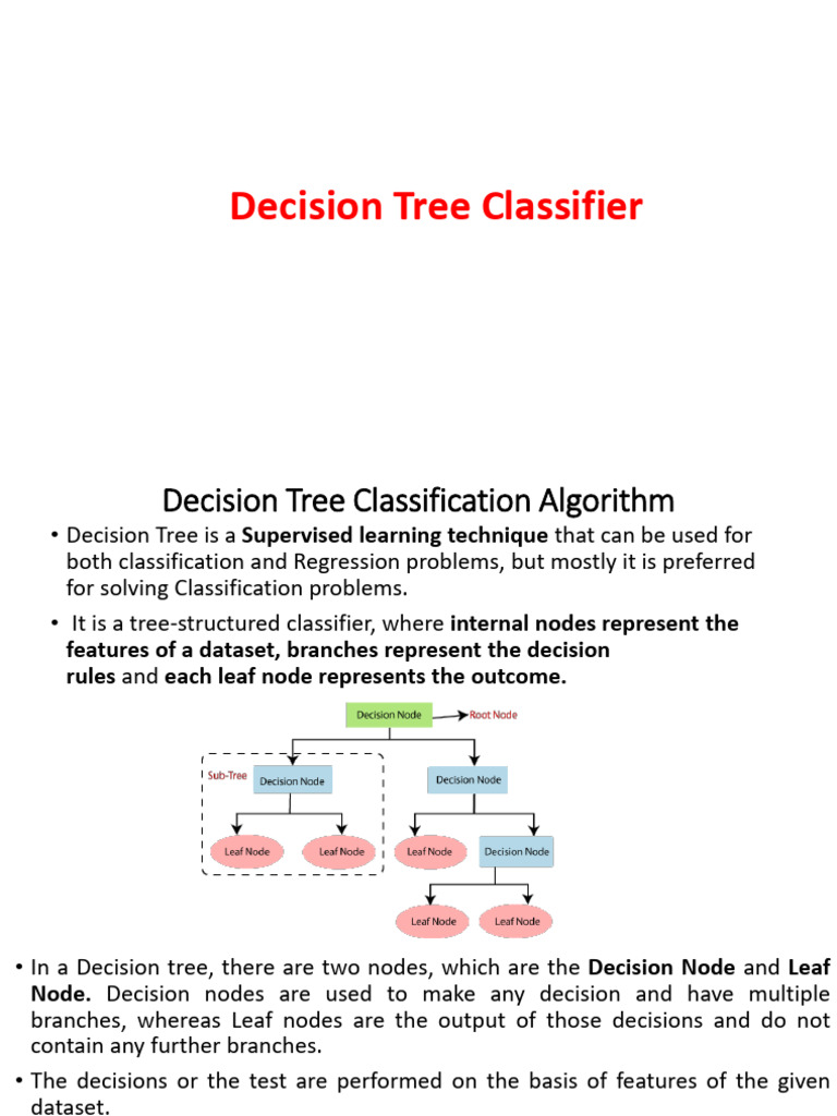 Decision Tree Class if i Er | PDF | Applied Mathematics | Algorithms