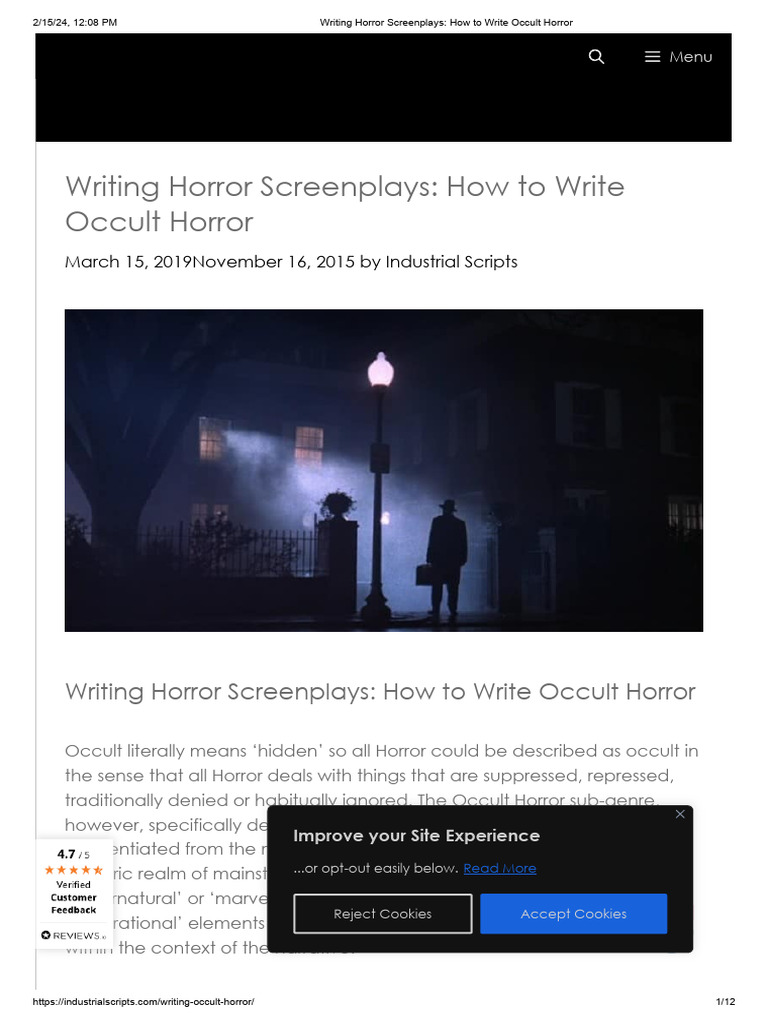 How to Write Occult Horror Screenplays | PDF | Screenwriting | Thelema