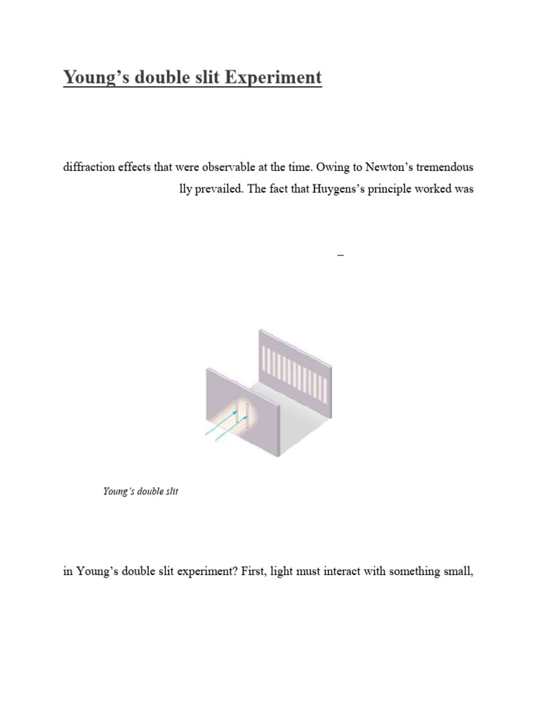 1339711517youngs Double Slit Experiment | PDF | Wavelength | Diffraction