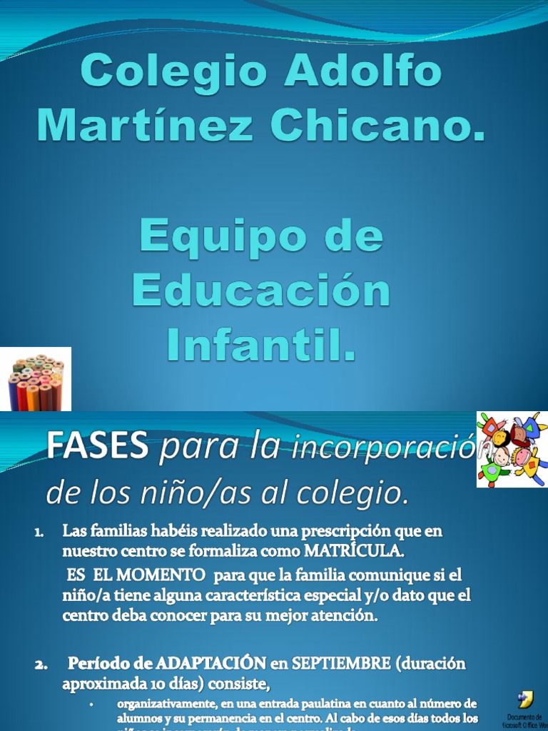 Presentacióncolegio Adolfo Martínez Chicano | PDF