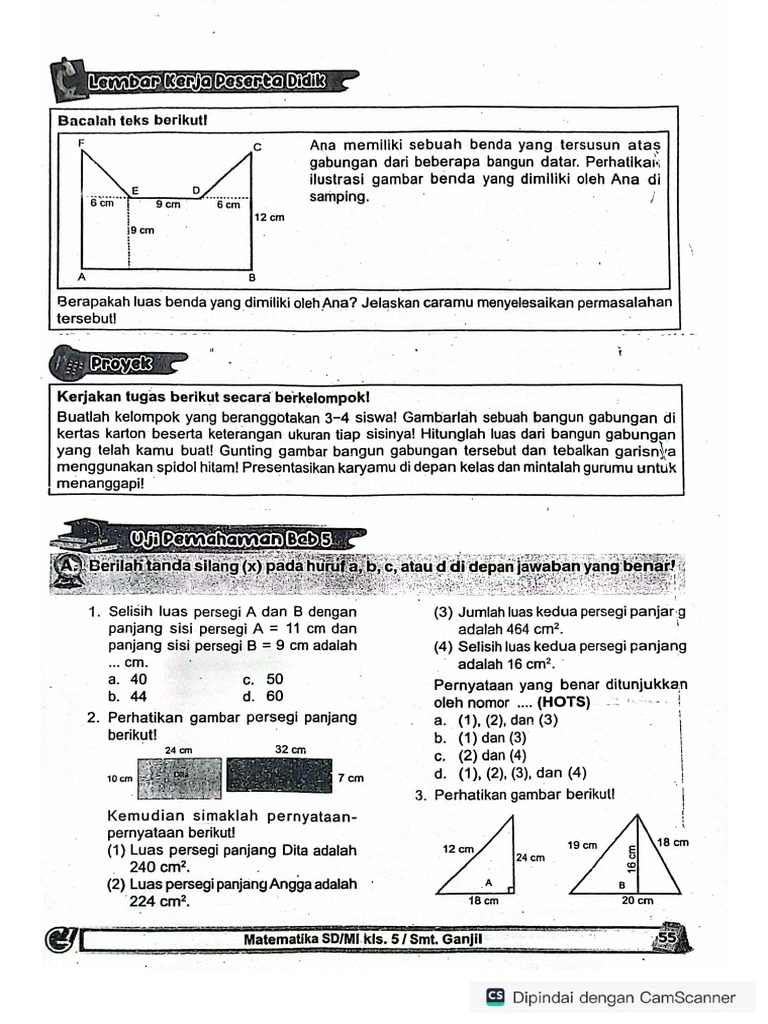 Soal Lks Kelas Mtk 5 Bab 5 Lbd | PDF