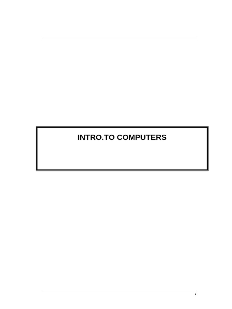DIT 0101 COURSE NOTES | PDF | Personal Computers | Printer (Computing)