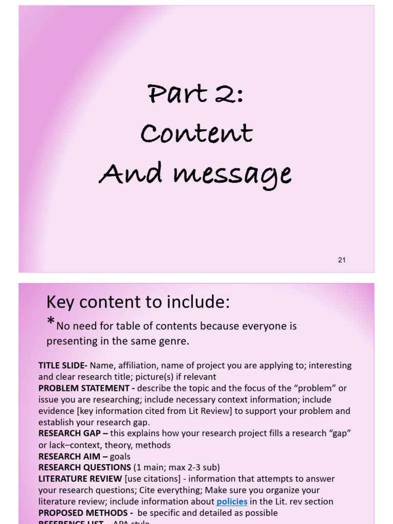 Part 2 - Presentation Content & Message (IIntro To AR) 11.1.2024 | PDF ...