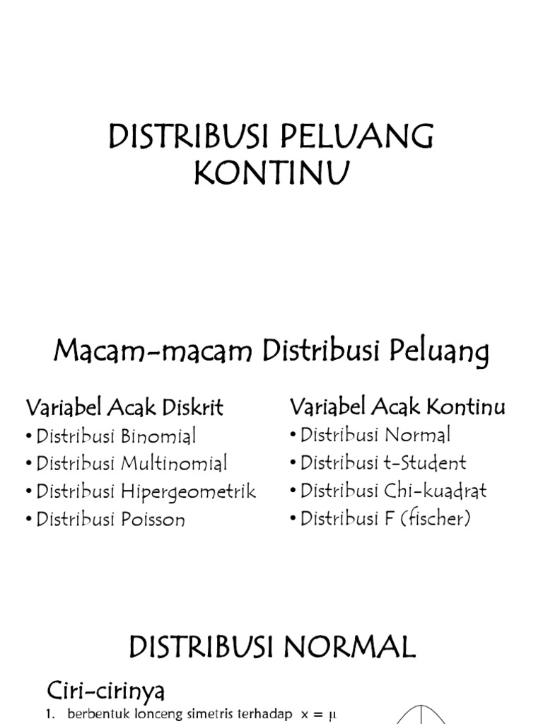 Jenis Distribusi Peluang dan Contoh Soal | PDF