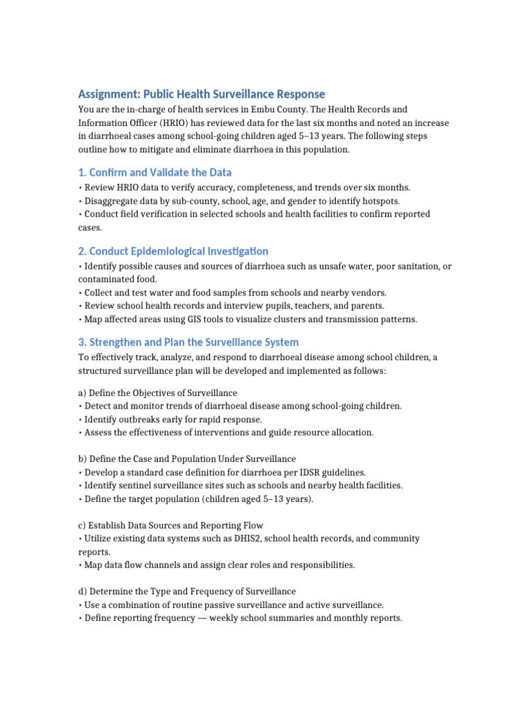 Diarrhoea Control in School Children | PDF | Public Health | Health ...