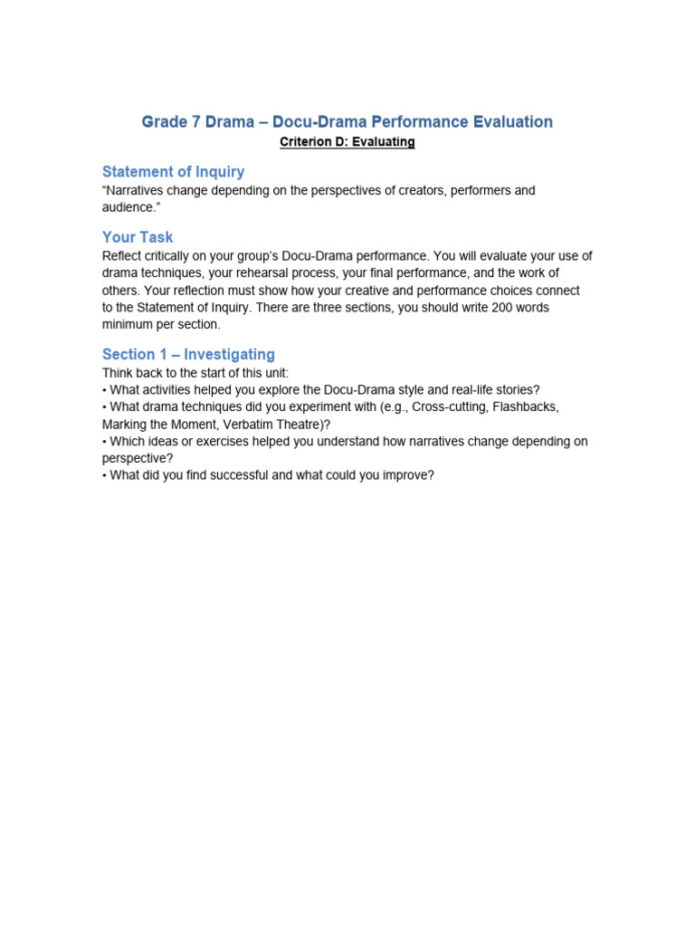 Toddle 82f24223 e489 4c25 a2b5 5c9edcfd48f4 Grade 7 Drama Evaluation ...