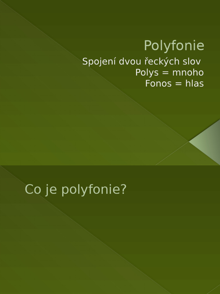 Homofonie Polyfonie | PDF