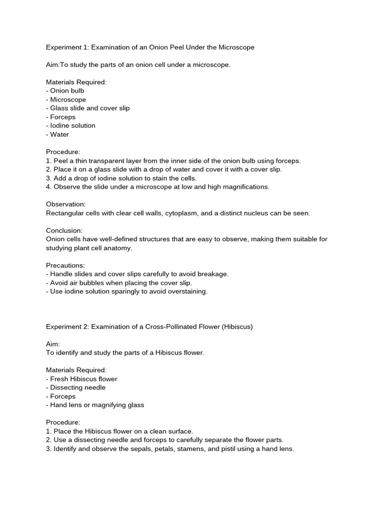 Microscopic Study of Plant Anatomy | PDF | Flowers | Germination
