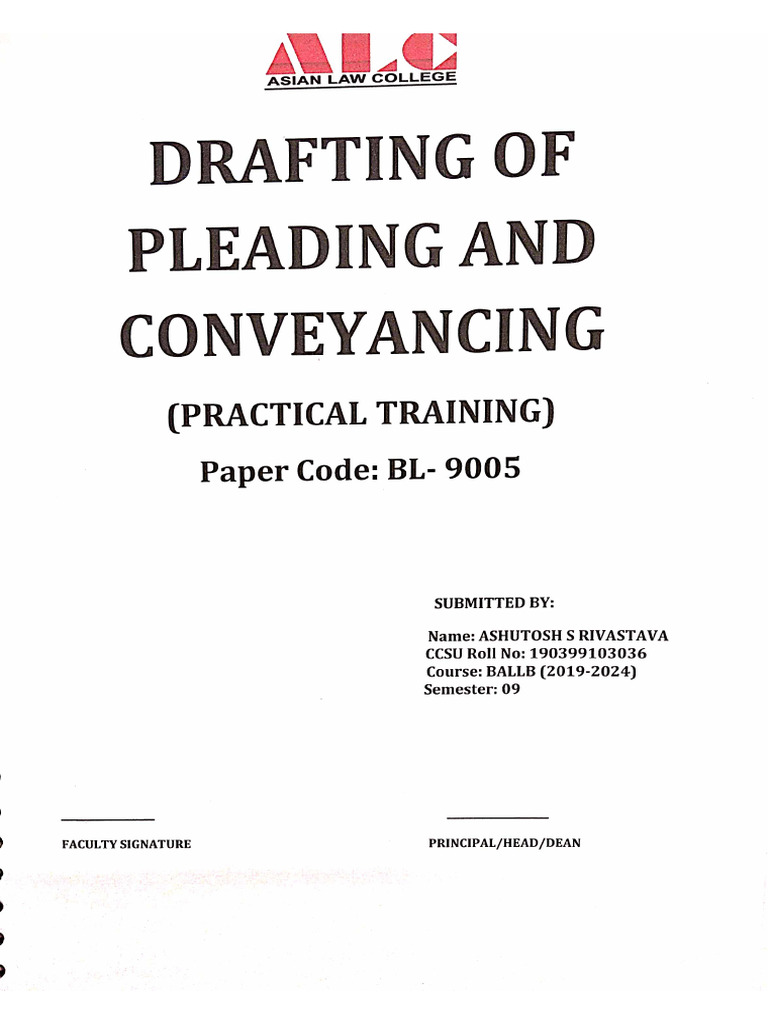 Drafting and Pleading 2024 | PDF