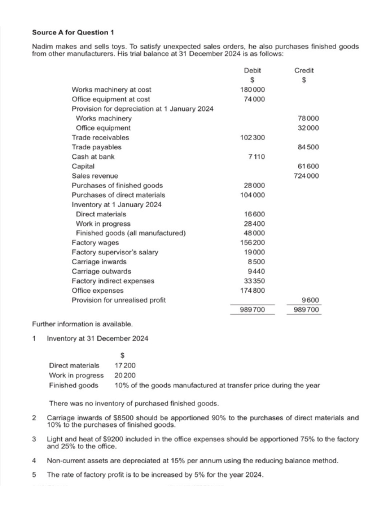 A2 Manufacturing Test | PDF