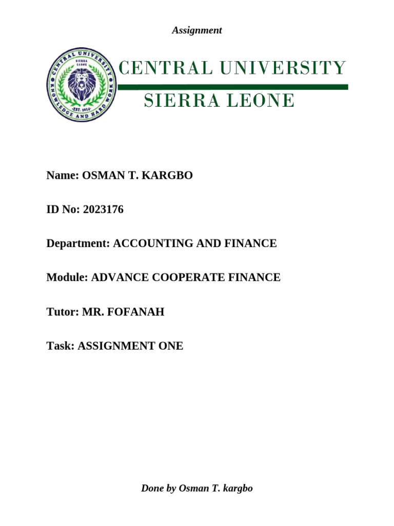 Adance Cooperate Financs | PDF | Capital Asset Pricing Model ...