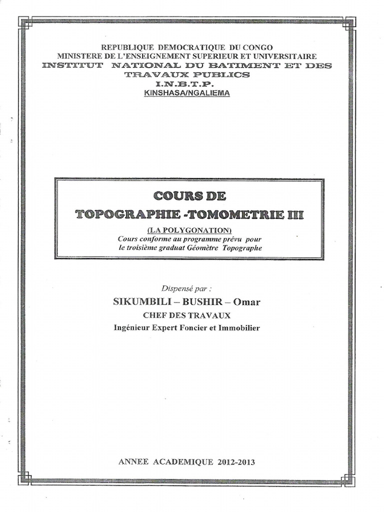 Ir Cours_topo-Topo_iii - Copie | PDF