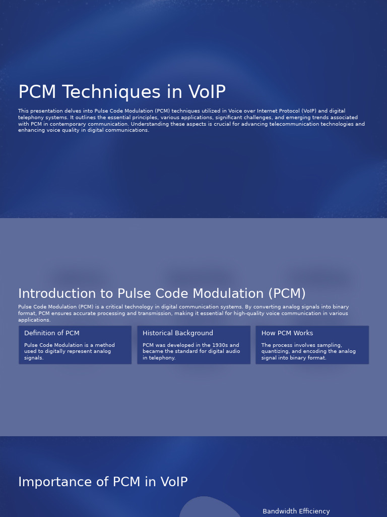 PCM Techniques for VoIP Quality | PDF | Voice Over Ip | Digital Audio