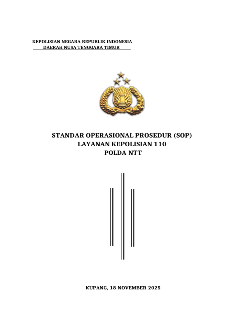 Sop Yanpol 110 Polda NTT | PDF