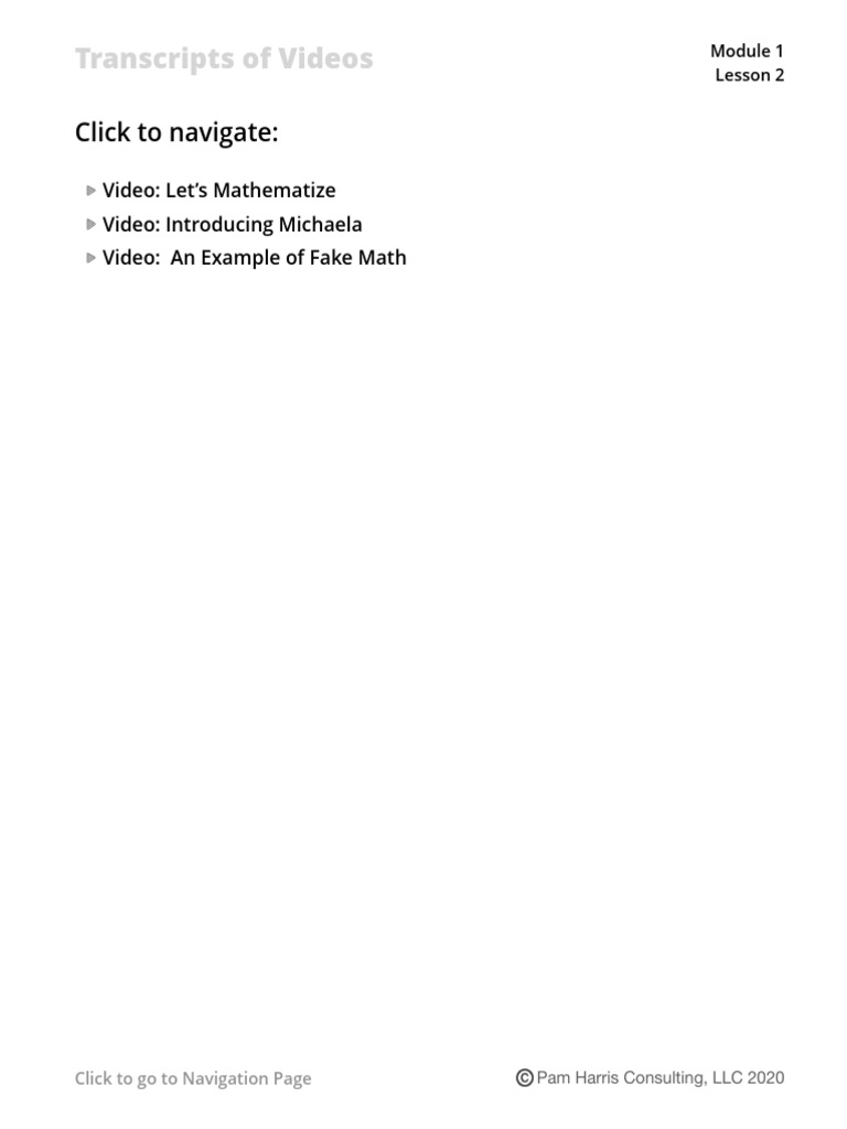 DMR Module 1 Lesson 2 Transcripts | PDF
