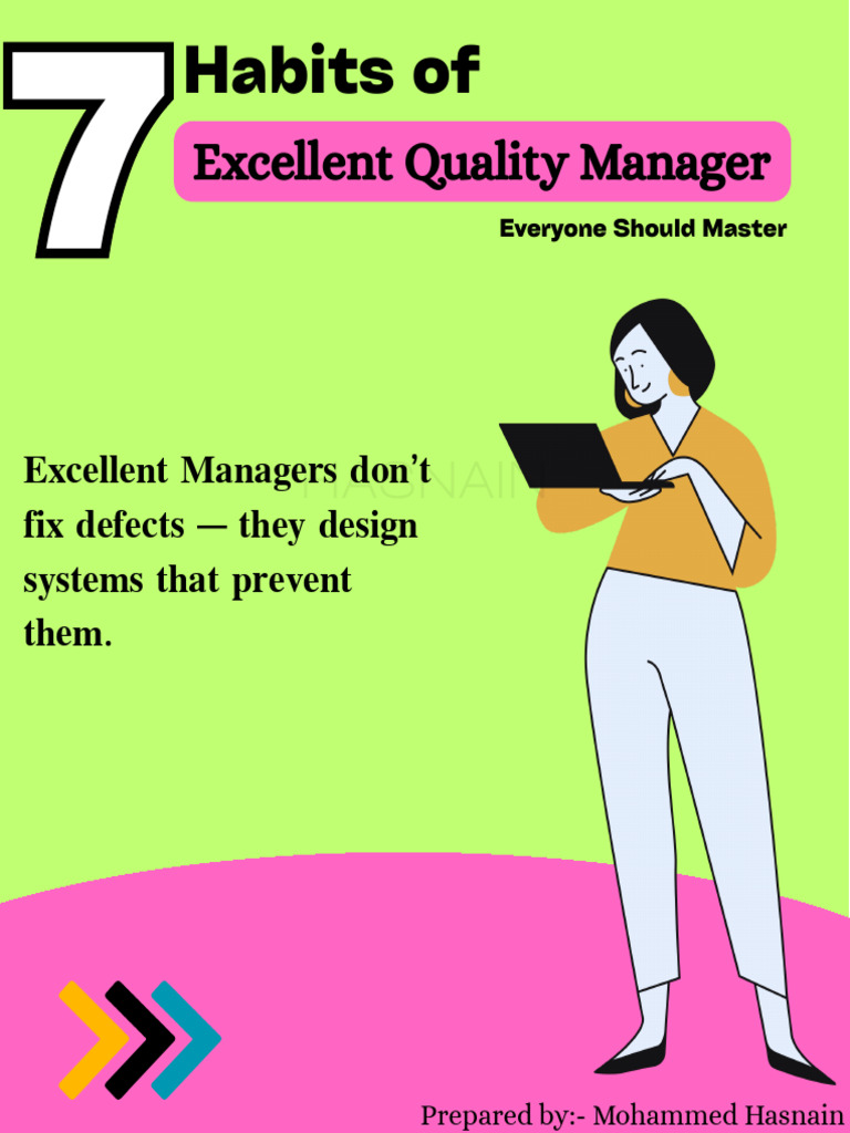 7 Habits of Excellent Quality Manager | PDF | Audit | Performance Indicator