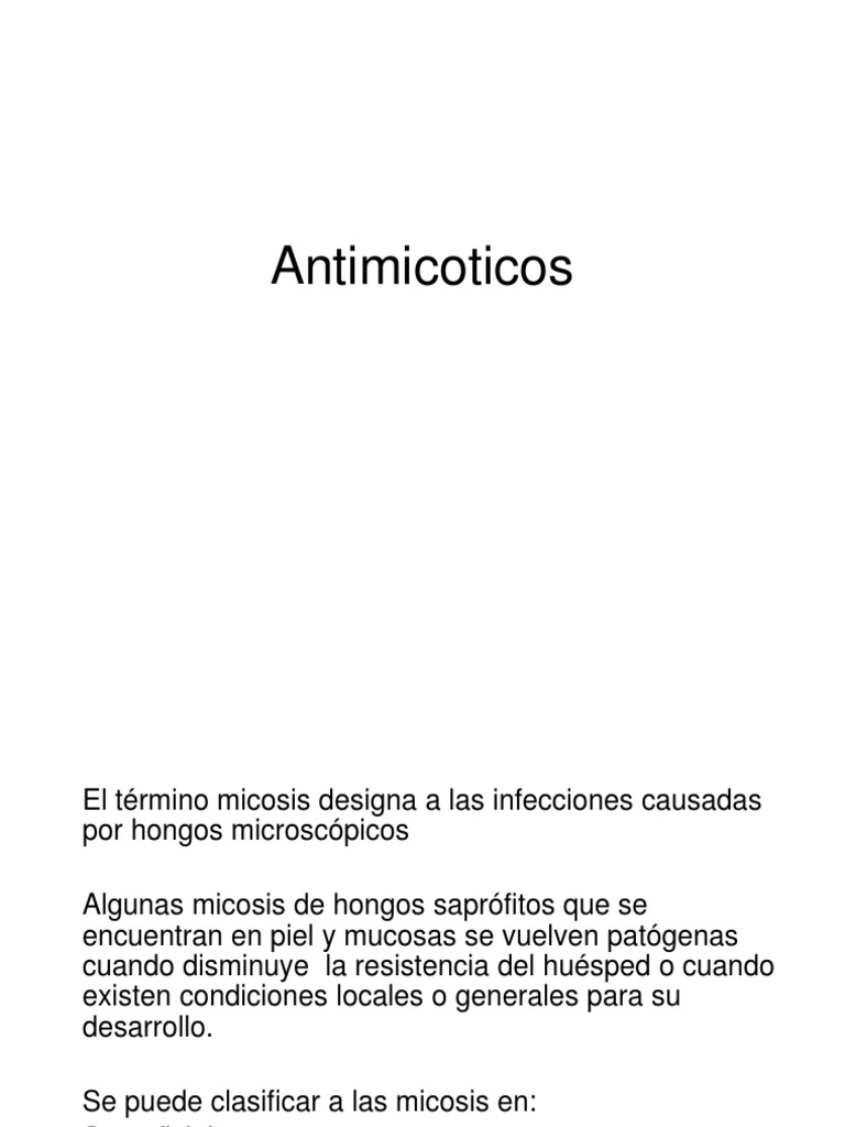 Antimicoticos | PDF | Medicamentos con receta | Farmacología