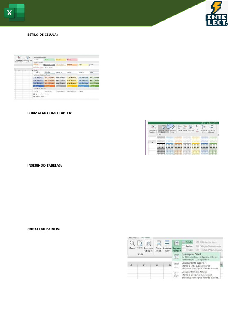 Resumo Aula 22 Excel | PDF | Microsoft Excel | Tabela (banco de dados)