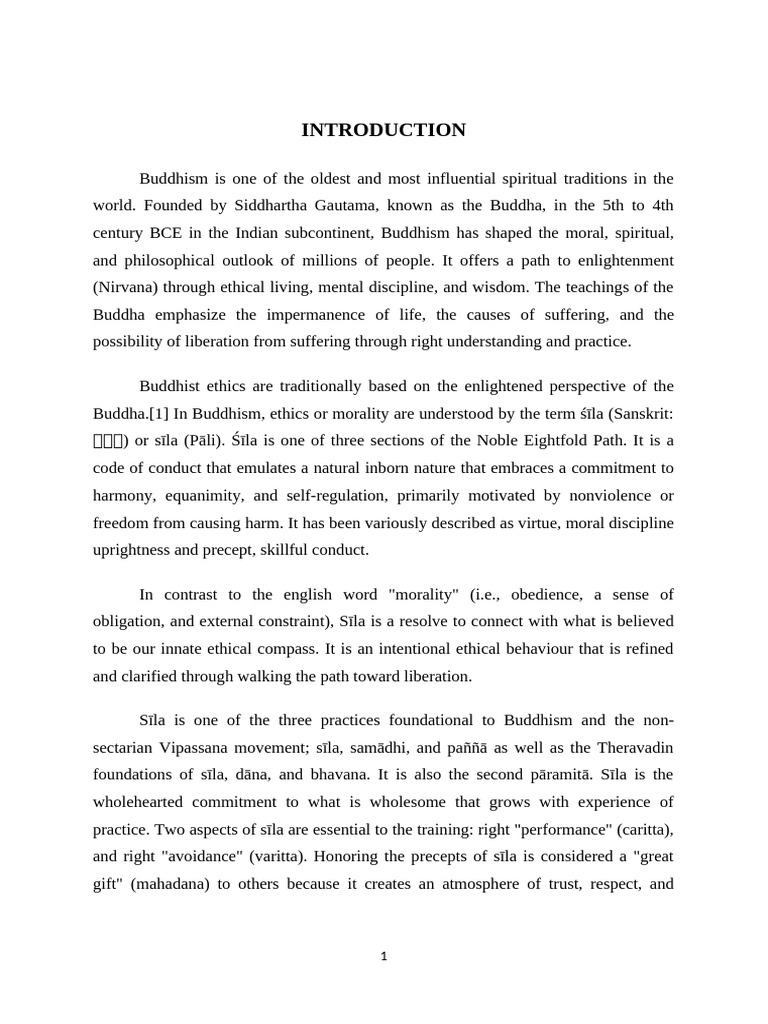 Buddhism: Core Ethics and Teachings | PDF | Noble Eightfold Path | Four ...
