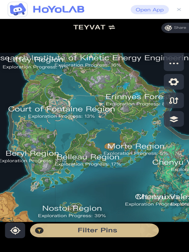 Teyvat Interactive Map - HoYoLAB | PDF