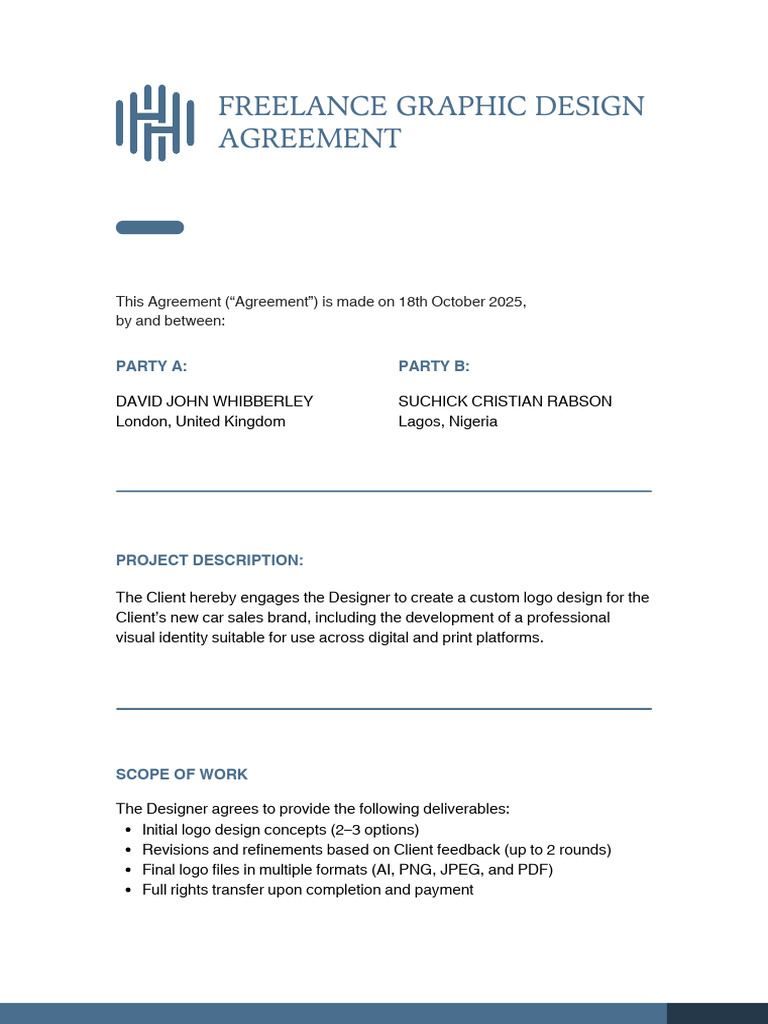 PH Business Contract of Agreement #21674 | PDF | Employment | Logos