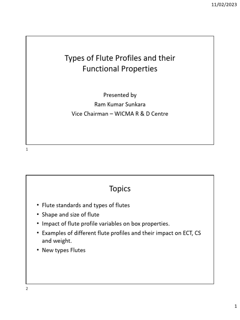 Flute Profiles: Types & Properties Explained | PDF | Paper | Mechanical ...