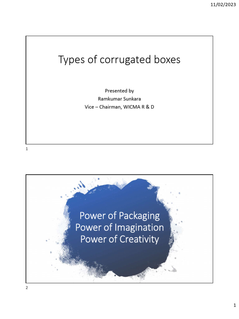 Session 2 - Types of corrugated boxes | PDF