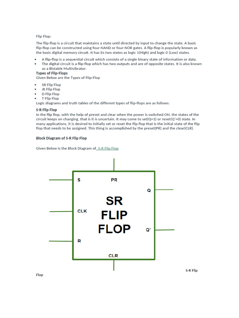 Flip Flop | PDF | Digital Technology | Electronic Engineering