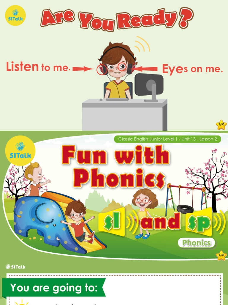 Level 1 - Unit 13 - Lesson 2 - Phonics SL and SP | PDF