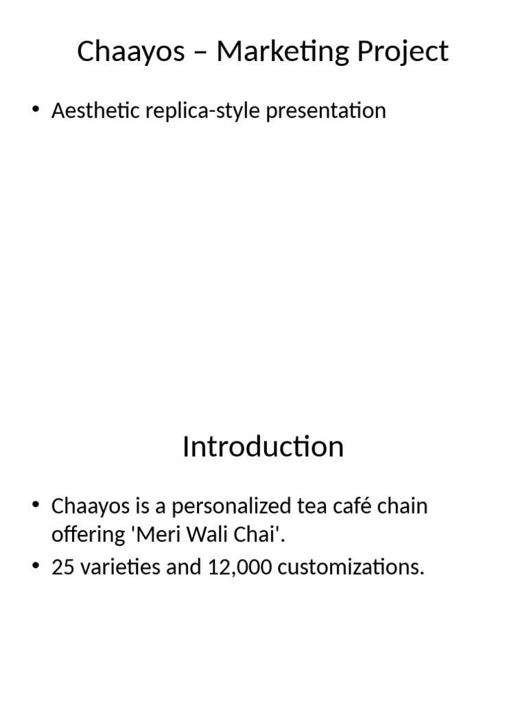 Chaayos: Innovative Tea Café Marketing | PDF