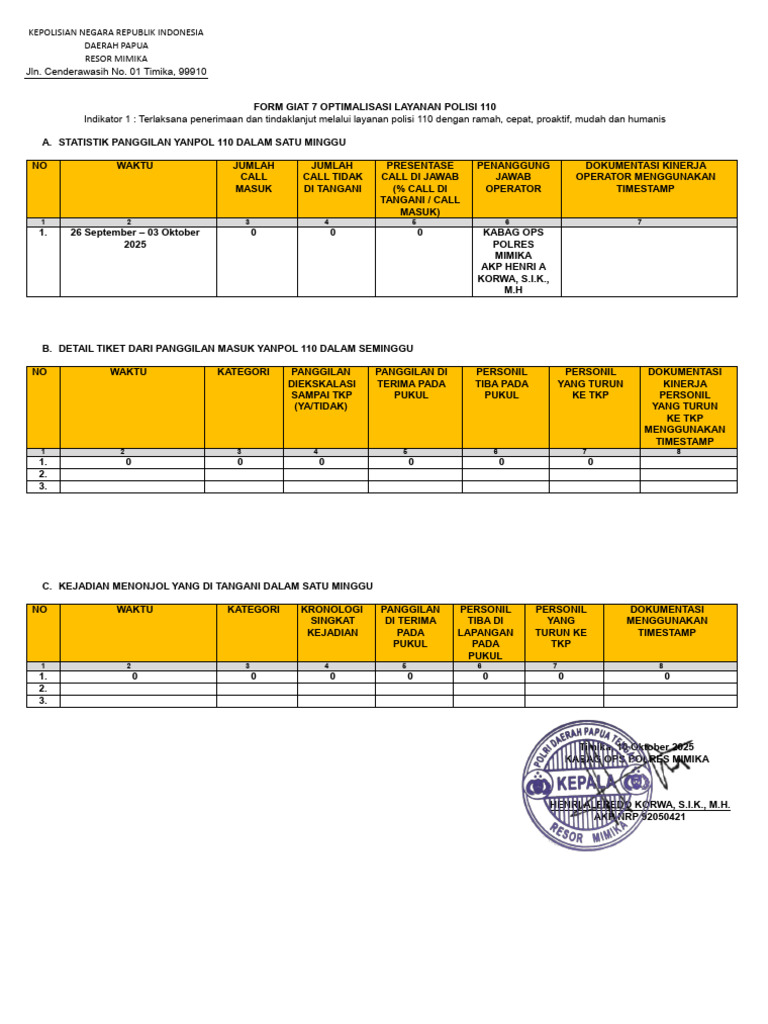 Lap. Minggu ke - 1 | PDF